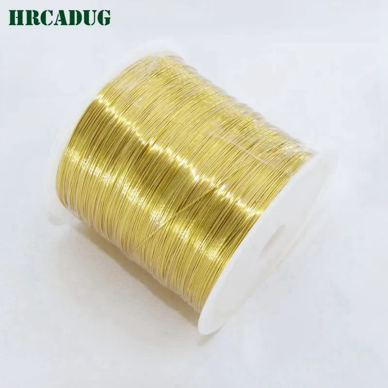 100 Meters Copper Wire 18K Gold Plated Brass Metal Wire for Jewelry ...
