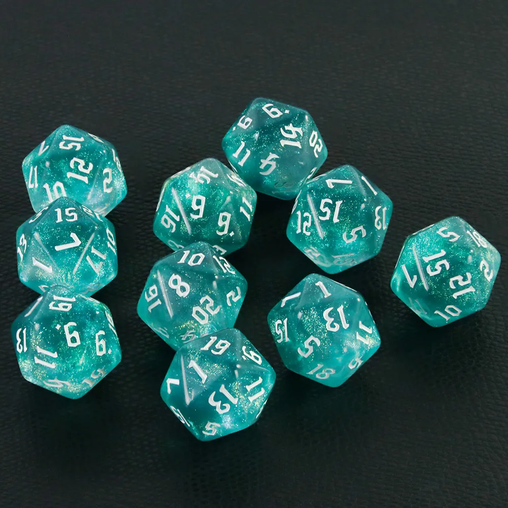 DHgate.com:"Dazzling Mixed Glitter Polyhedral Dice Set - 20 Sided ...