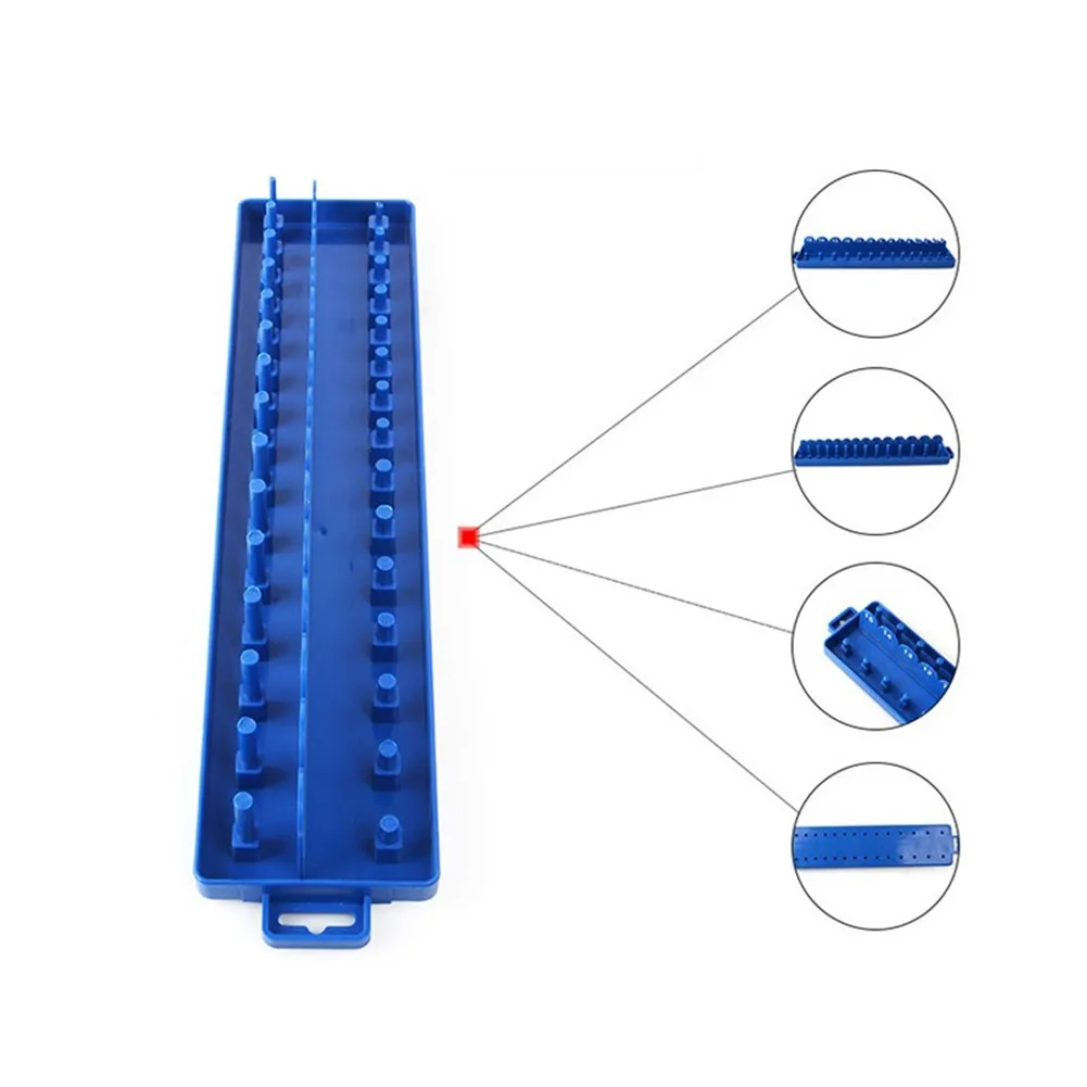 DHgate.com:3/8 Inch Metric Socket Wrench Organizer Blue Plastic Socket ...
