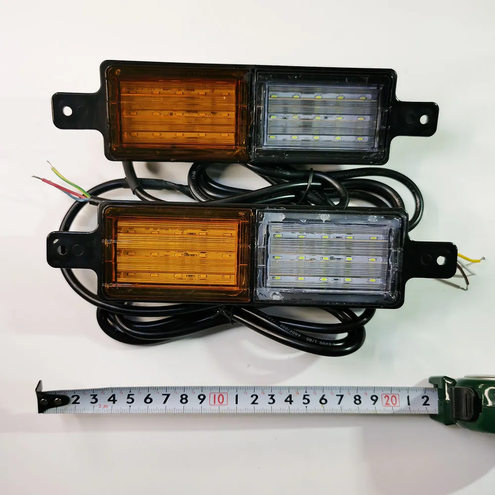 Universal Truck Trailer Bull Bar Front Bumper LED Indicator Lights Side ...