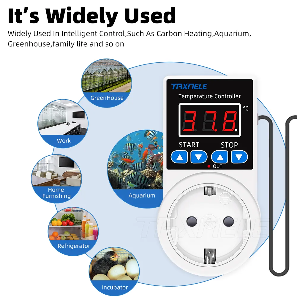 Smart Socket Thermostat, 110-220V Digital Temperature Controller Outlet ...
