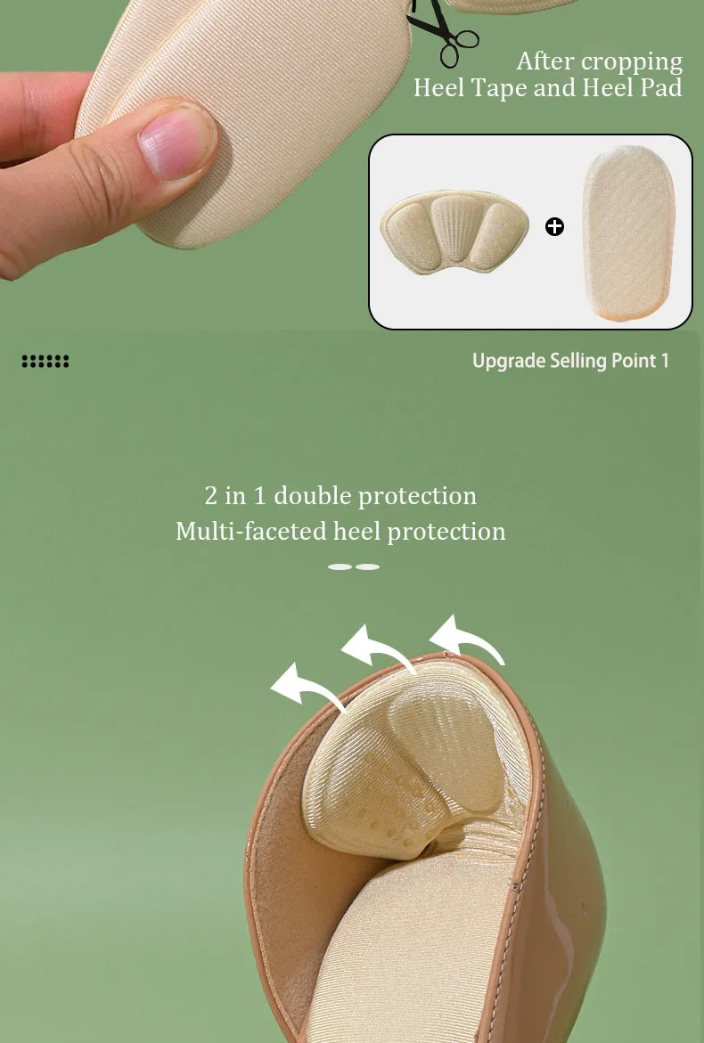 T-Shape Heel Protector Pads for High Heels, Adjustable Anti-Wear Rubber ...