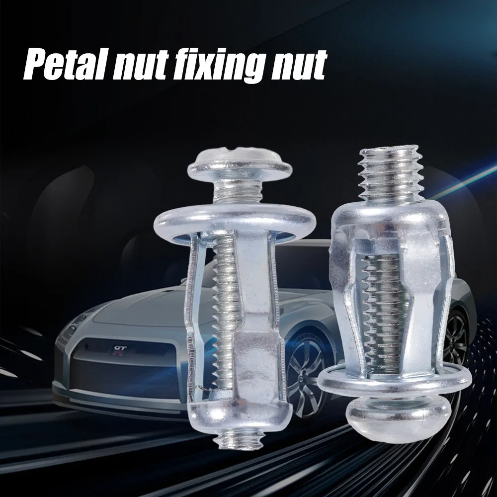 Petal Rivet Nut Kit Car Number Plate Metal Clip Fixing Plate Metal ...