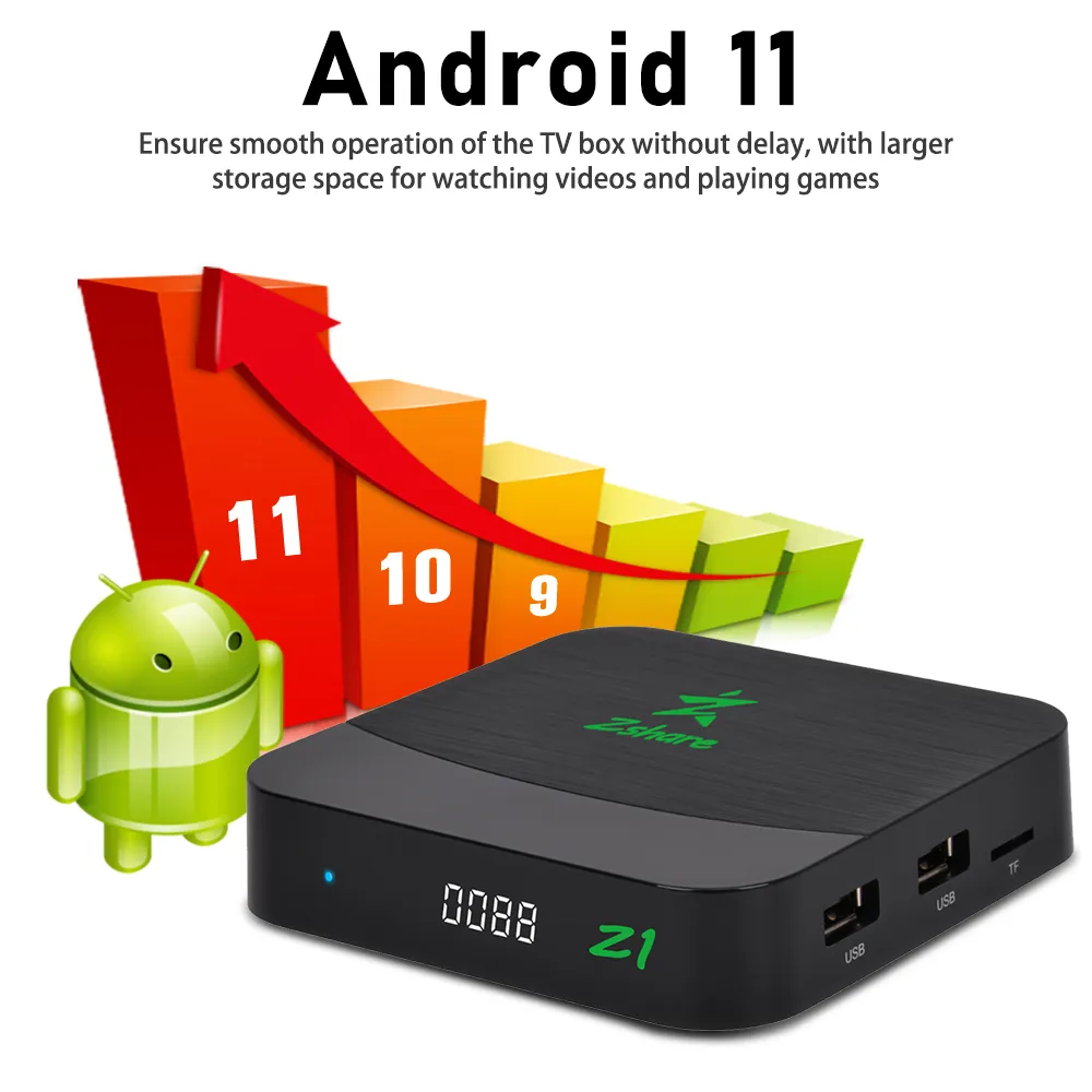 Zshare Z1 Android -top box with 2GB RAM and 16GB storage, UHD 4K H.265 ...