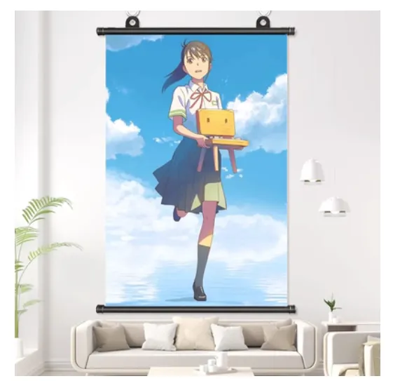 3D Anime Suzume No Tojimari Iwado Suzume Munakata Sota Wall Scroll ...