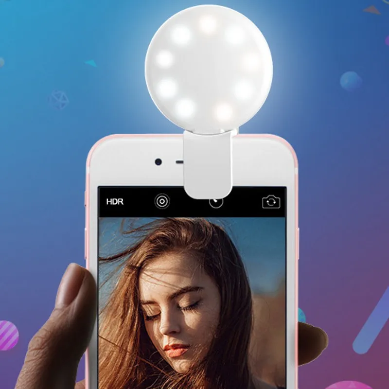 Rechargeable Clip-on Selfie Ring Light: USB LED Phone Light for ...