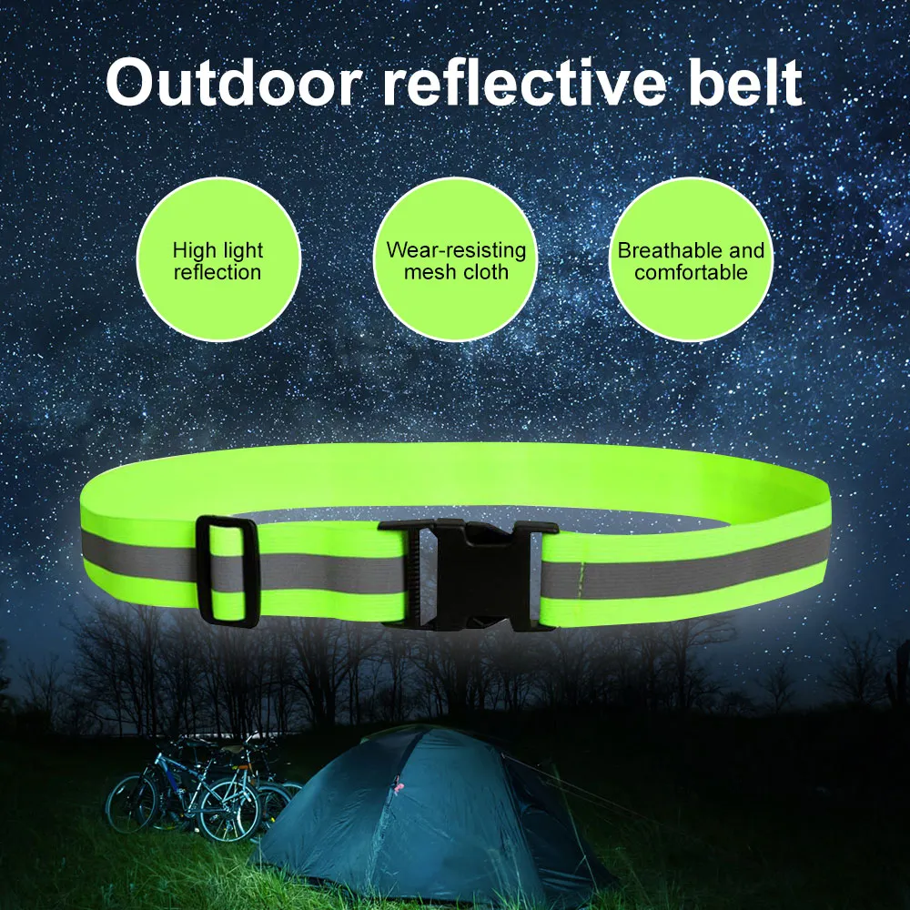 Elastic Belts Adjustable High Visibility Reflective Belt for Night ...