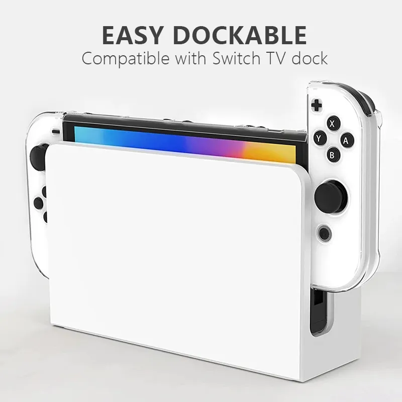 DATA FROG Crystal Nintendo Switch OLED Case - Transparent Hard ...