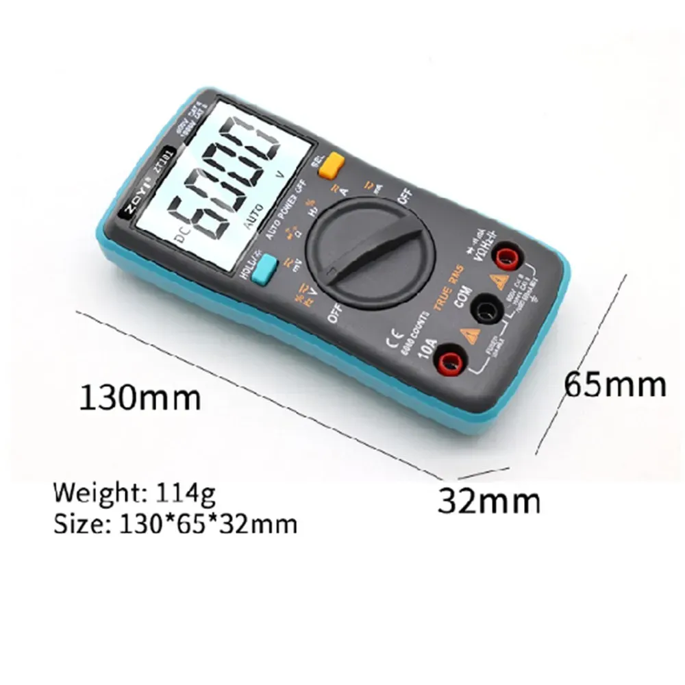 Digital Multimeter 6000 Counts - Accurate Volt & Ammeter, Ohms ...