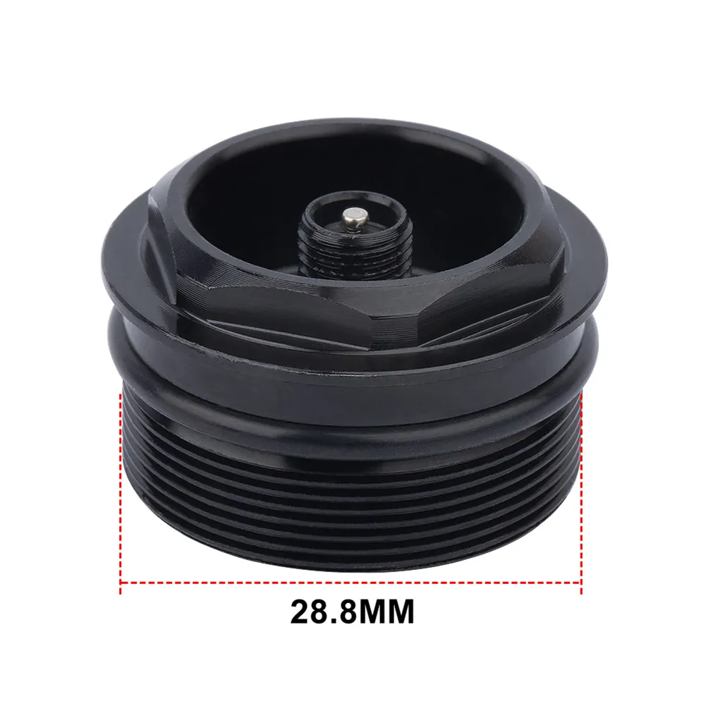 MTB Bike Front Fork Valve Nut Aluminum Threaded Cap 28.8xP1.0mm for 12 ...