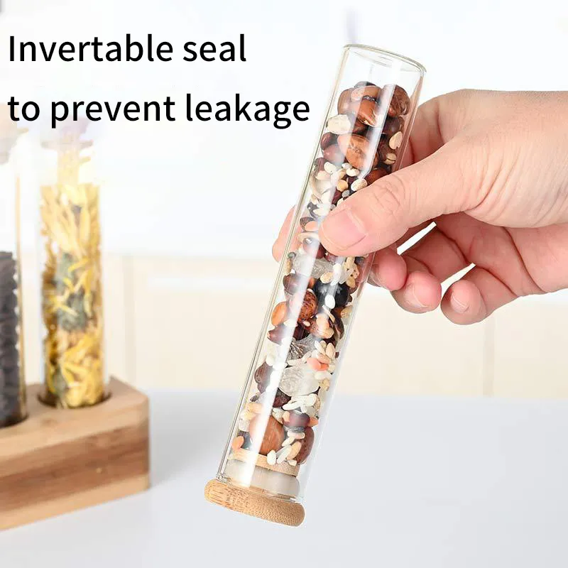 Coffee Bean Display Rack with Glass Test Tubes for Coffee Tea Storage ...