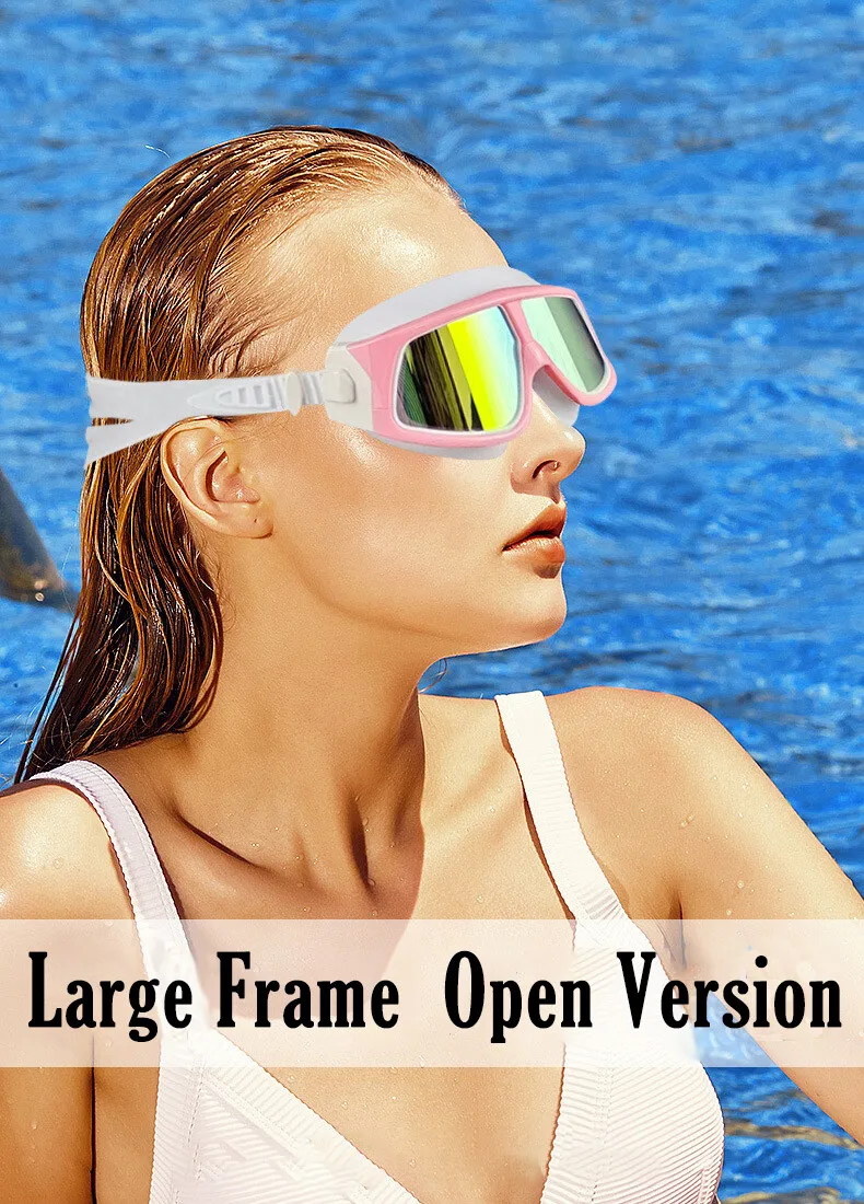 Silicone Large Frame HD Clear Anti Fog Swimming Goggles for Myopia -1.5 ...