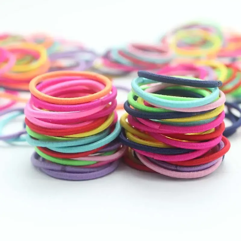 DHgate.com:Vibrant Candy-Colored Hair Bands: 100pcs Elastic Rubber ...