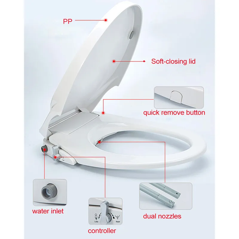 DHgate.com:WETIPS No-Electric Bidet Toilet Seat Cover with Hot and Cold ...