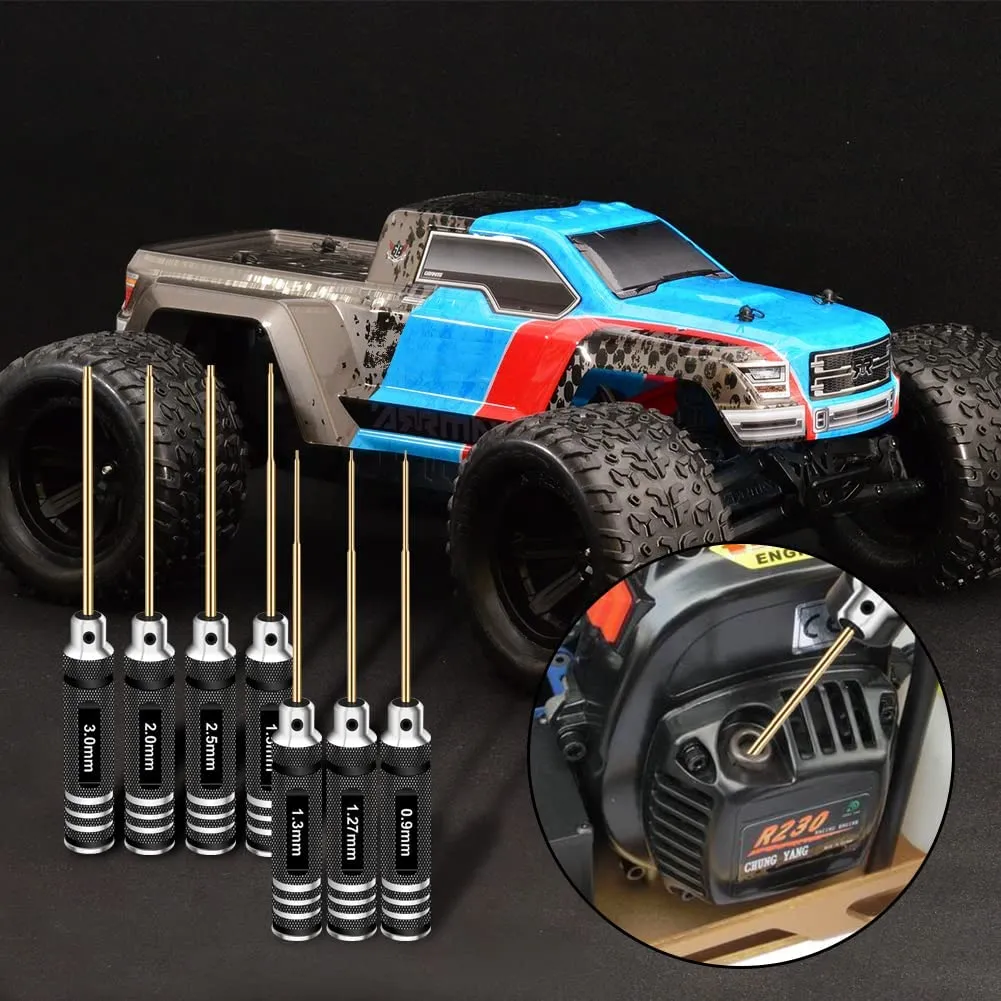 Allen Driver Hex Screwdriver Tool Set 0.9mm to 3.0mm for RC Helicopter ...