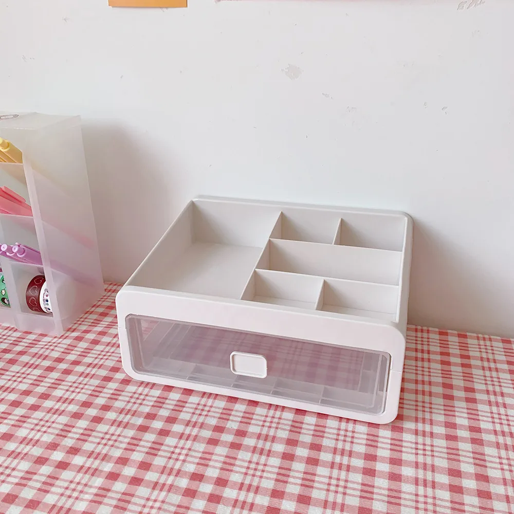 Large Capacity Transparent Desk Organizer with Mini Drawers for Desktop ...