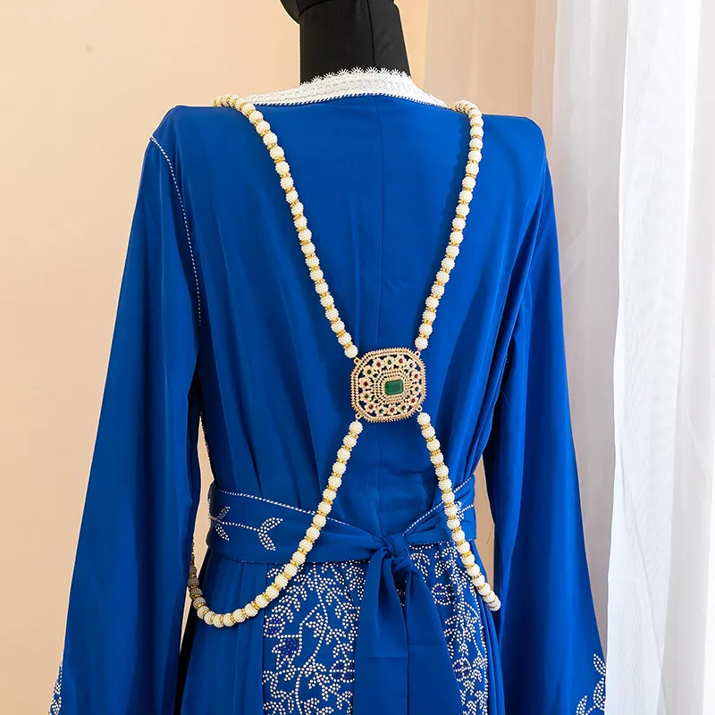 Exquisite Beaded Shoulder Chain - Arabian Style Body Jewelry for Brides ...