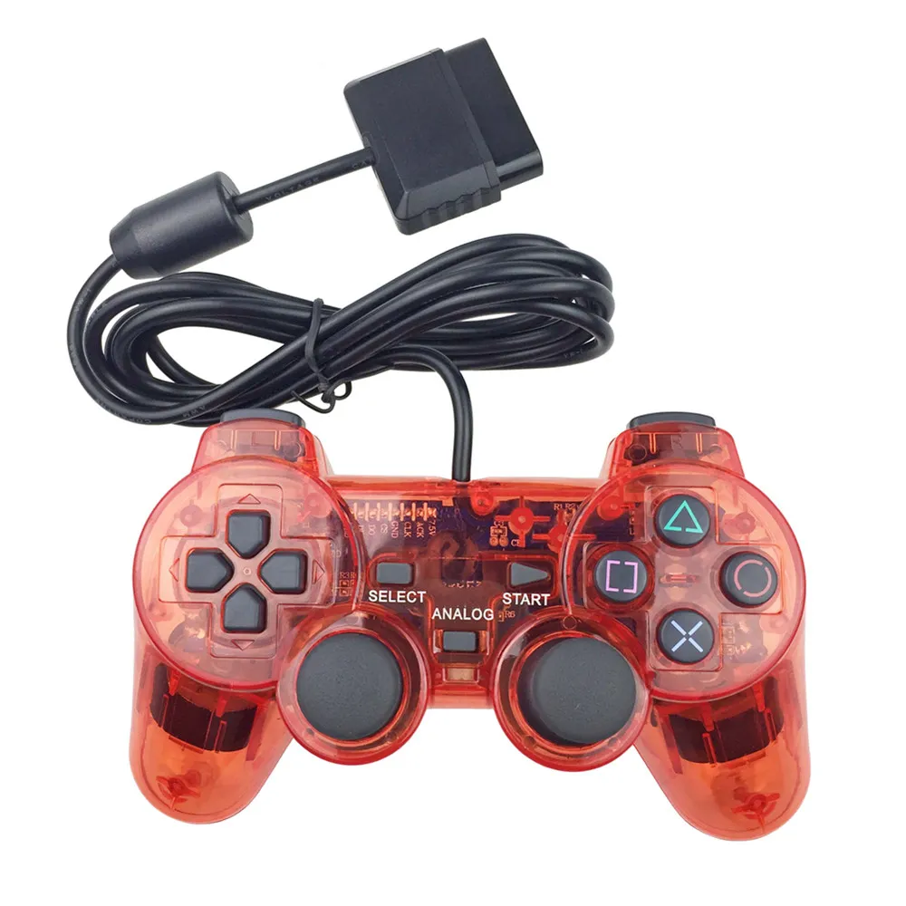 PS2 Wired Usb Controller With Vibration Transparent Color From Homepro4 ...