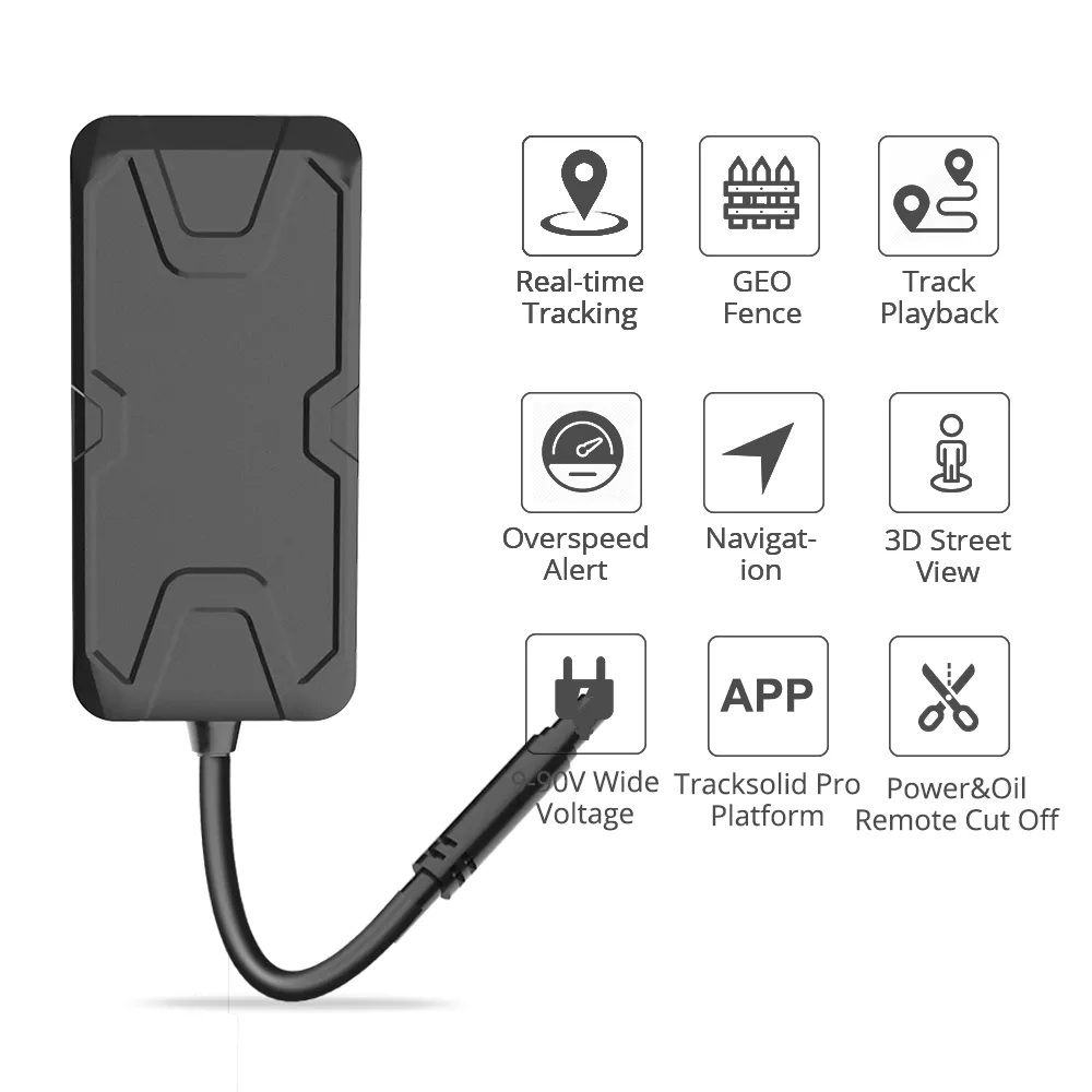 GPS Locator For Motorcycle, Compact 2G Vehicle Tracker: Waterproof Anti ...