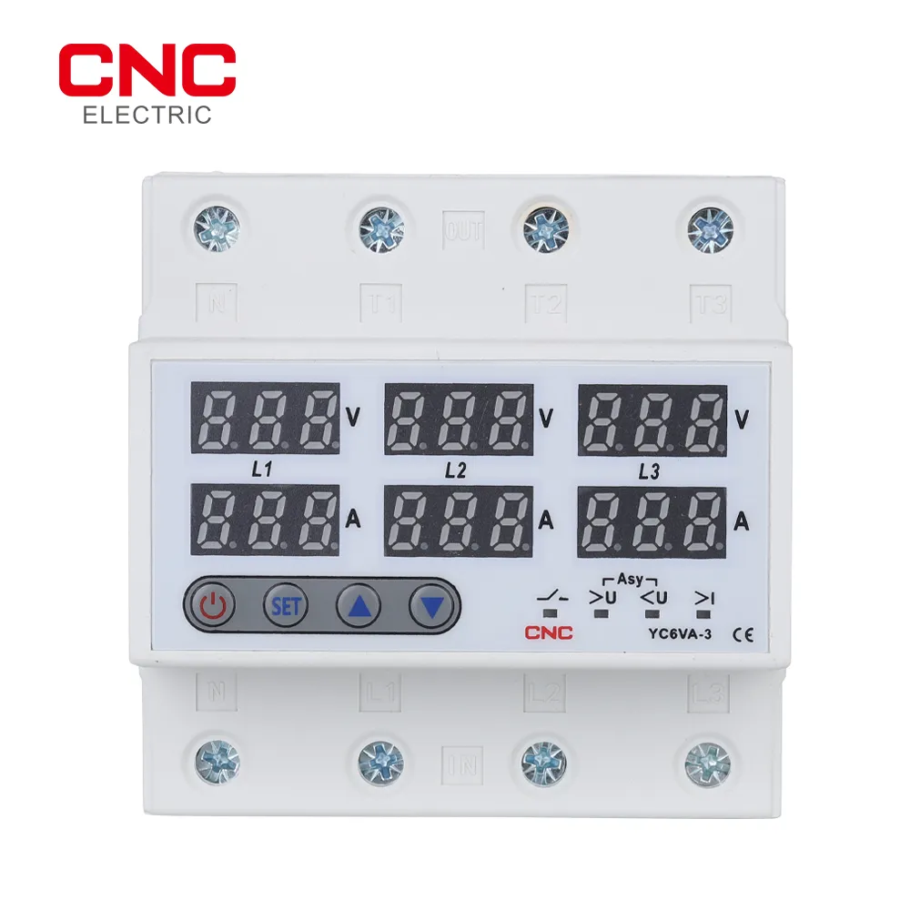 3 Phase Voltage Monitoring Relay DIN Rail Mountable, Over/Under Voltage ...