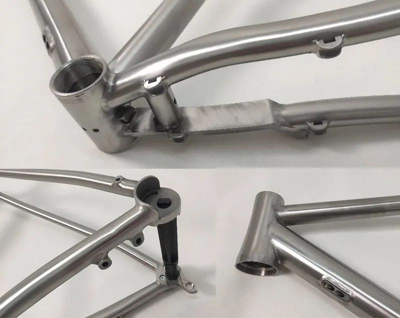 Titanium Gravel Bike Frame Road Bicycle Frameset With Thru Axle Fork ...