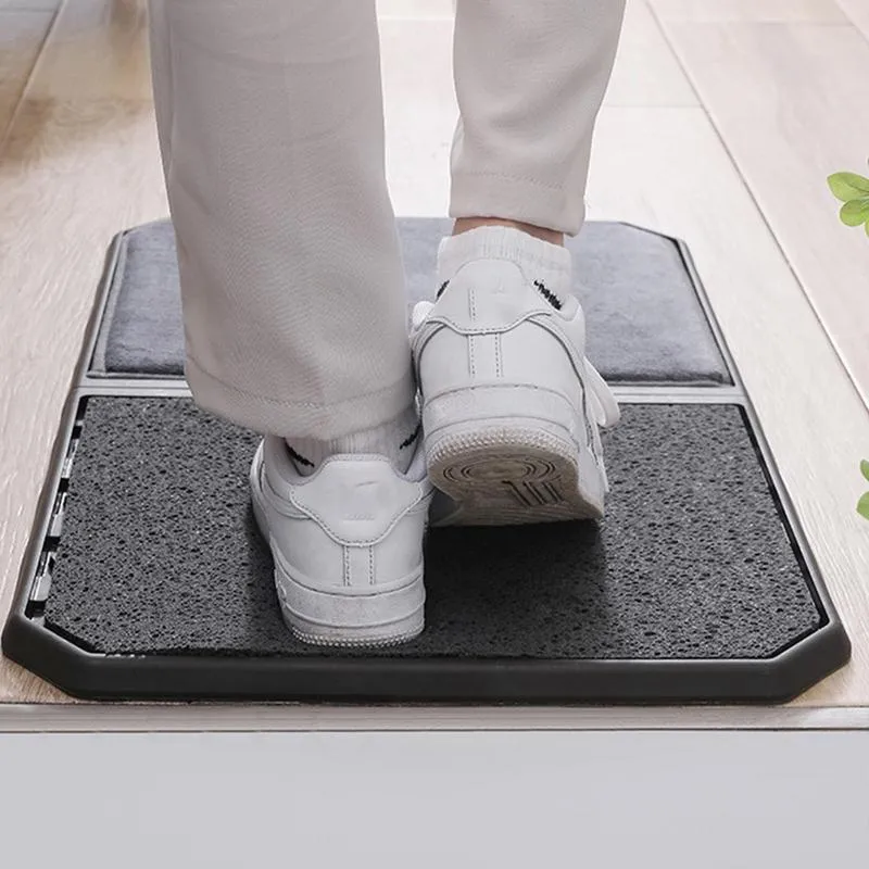 Universal Anti Slip Front Door Mat for Wet and Dry Shoe Sole Cleaning ...