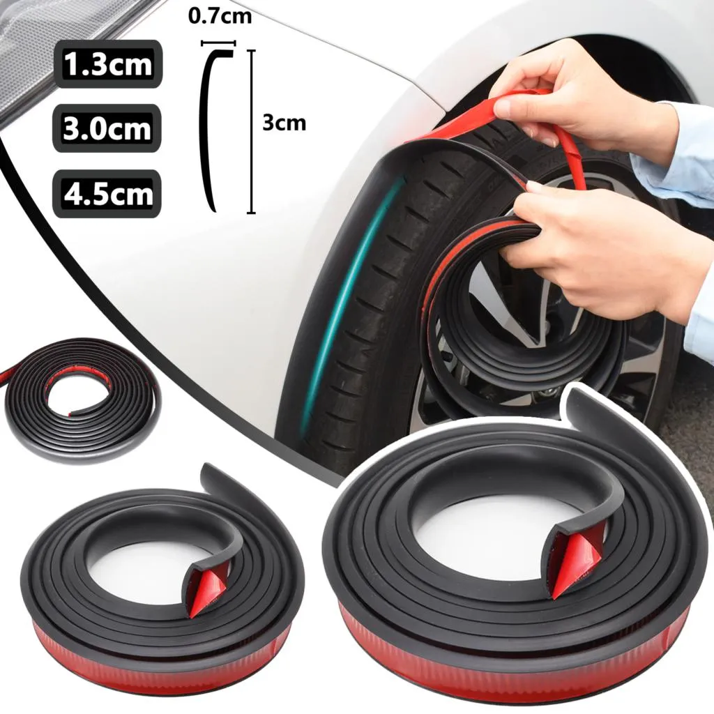 2024Universal Car Wheel Arch Fender Flares Kit Flexible Rubber Wheel ...