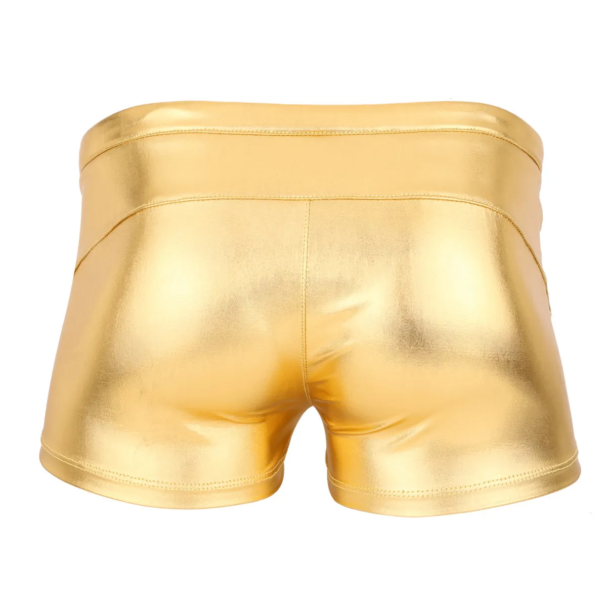 DHgate.com:Shiny Metallic Wetlook Patent Leather Drawstring Swim Shorts ...