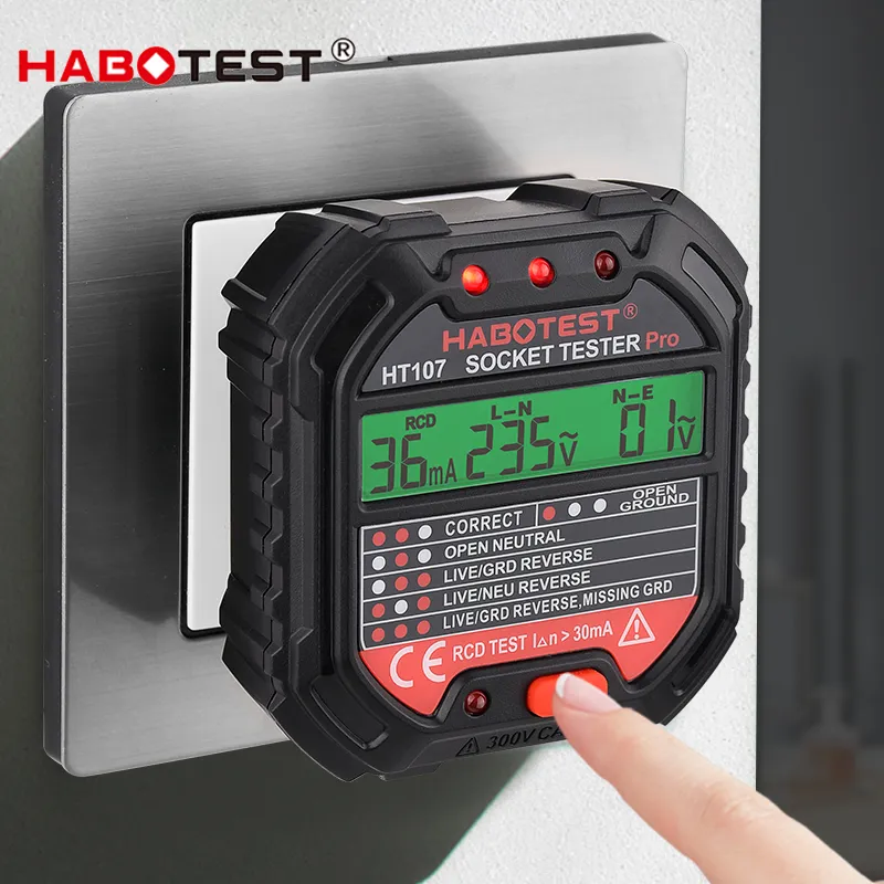 DHgate.com:HT107 Digital Outlet Socket Tester with Capacitor Wizard and ...