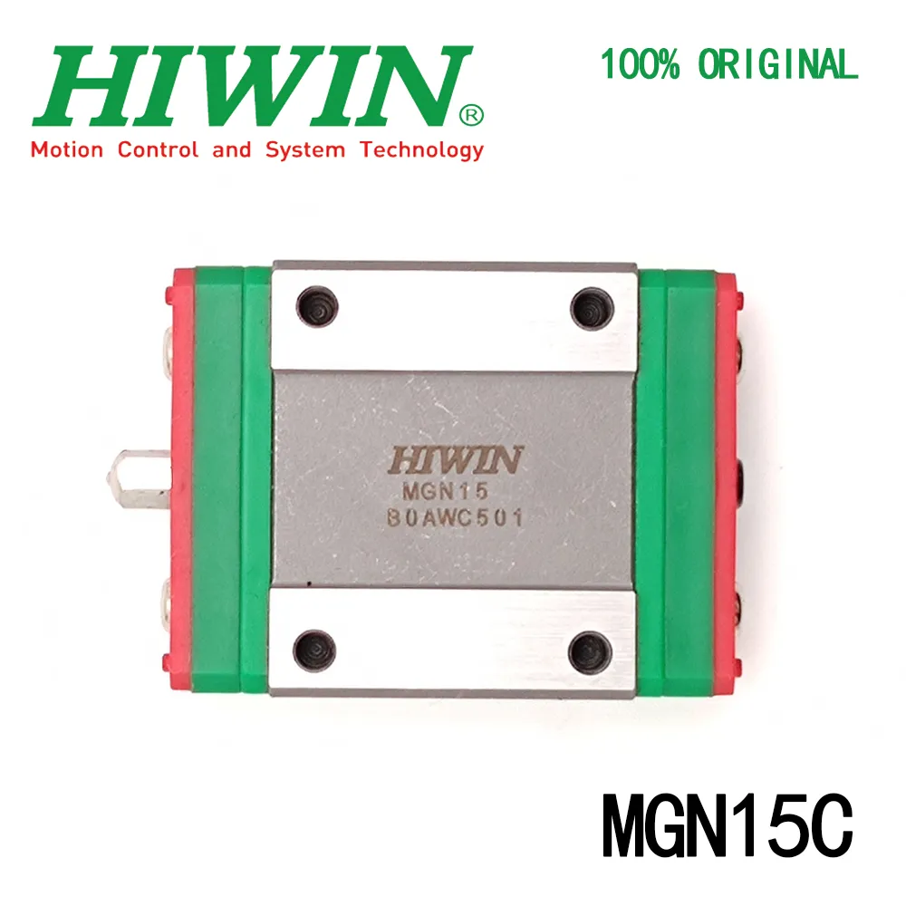 HIWIN MGN15 Miniature Linear Guide Rail 450mm with MGN15C Slider Block ...