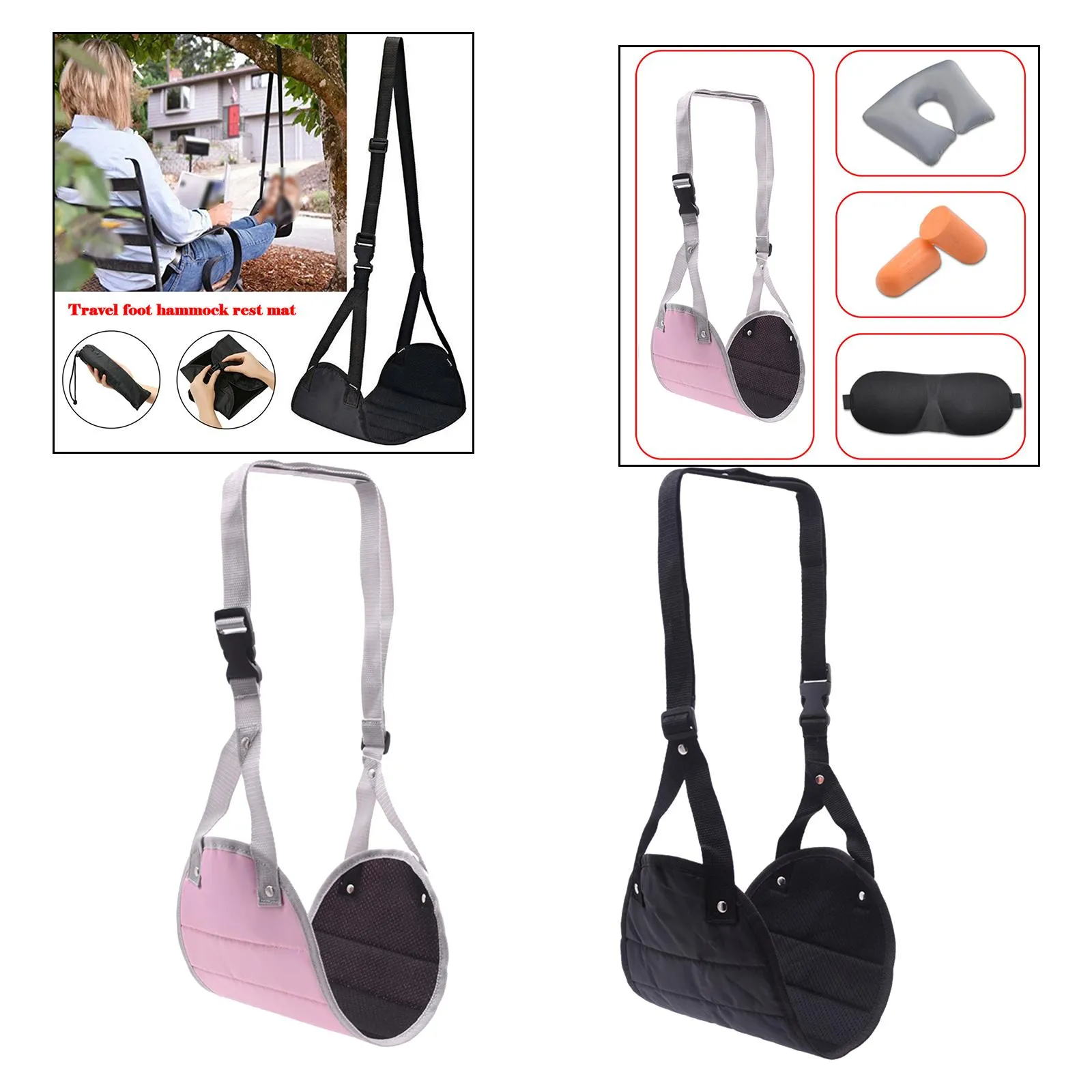 Comfort Footrest Leg Hammock Hanging Foot Pad Adjustable Height Foot ...