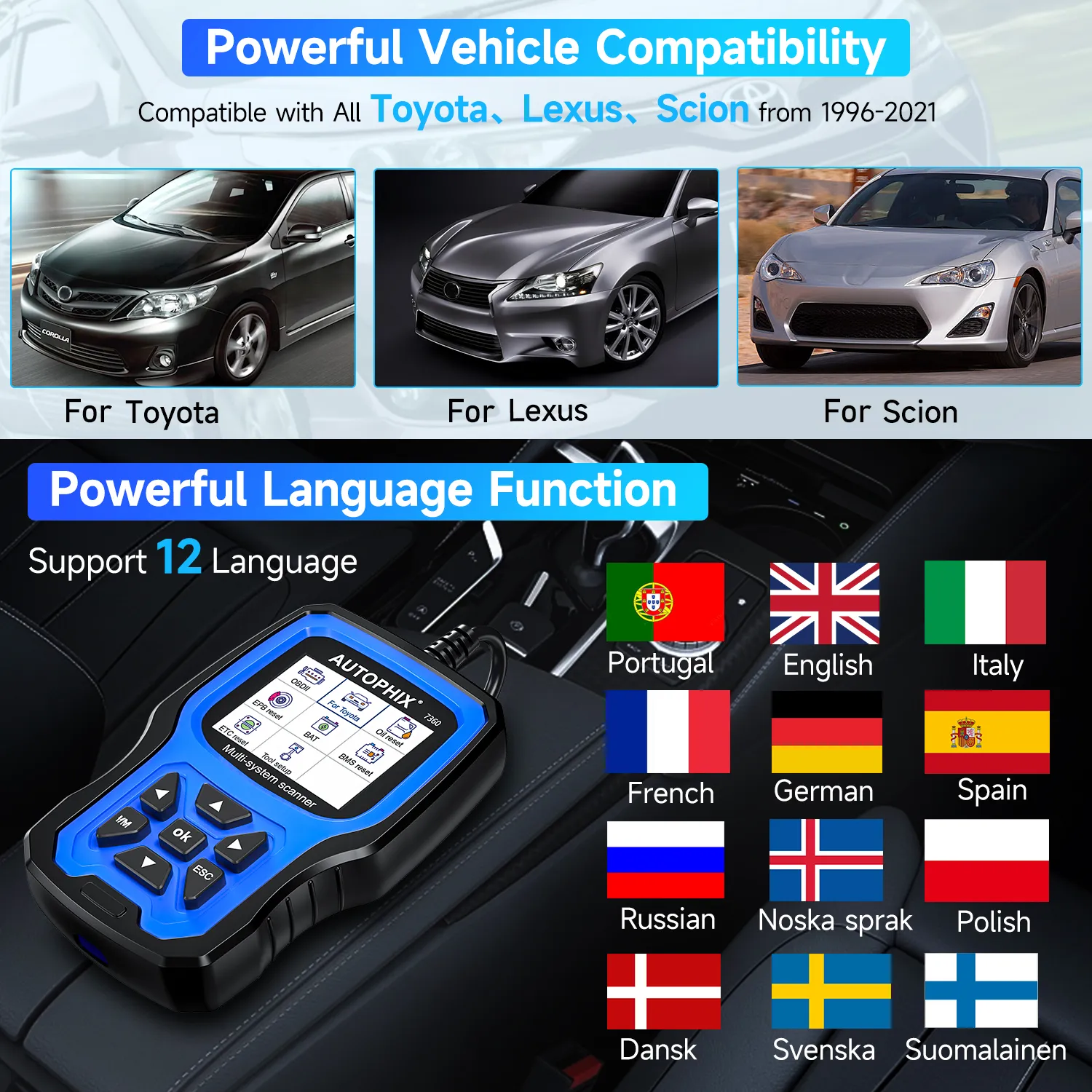 DHgate.com:AUTOPHIX 7360 OBD2 Scanner: Complete Car Diagnostic Tool for ...