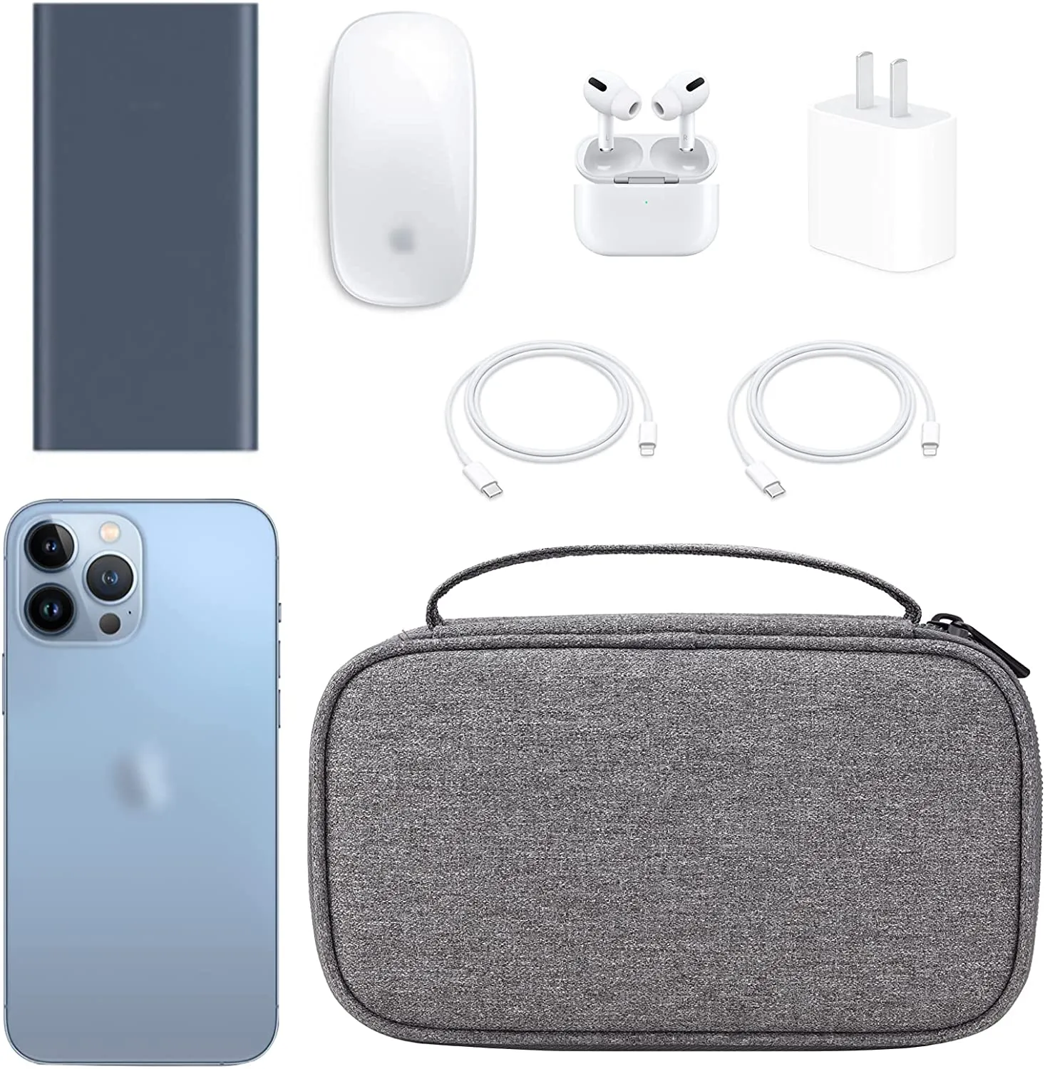 Portable Cable Organizer Bag Travel Case for Charger Cables and Digital ...