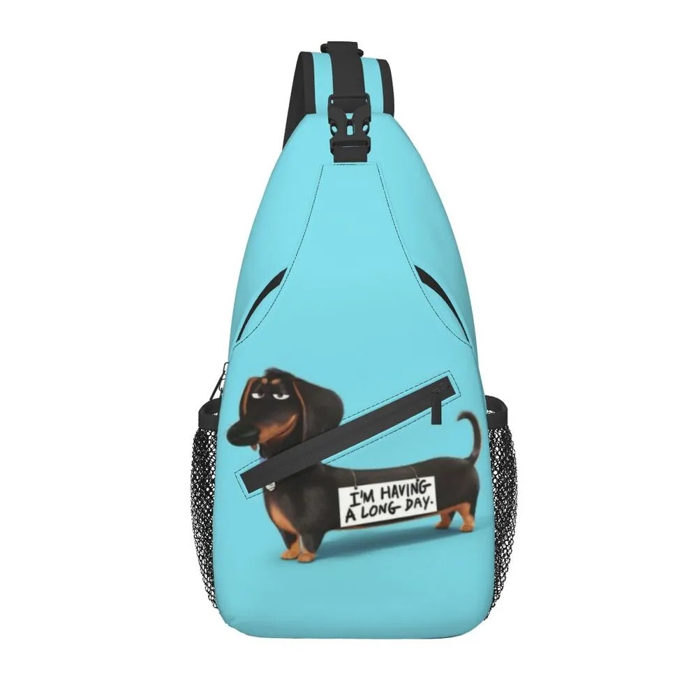 Kawaii Dachshund Sling Crossbody Mini Sling Backpack For Men Wiener ...