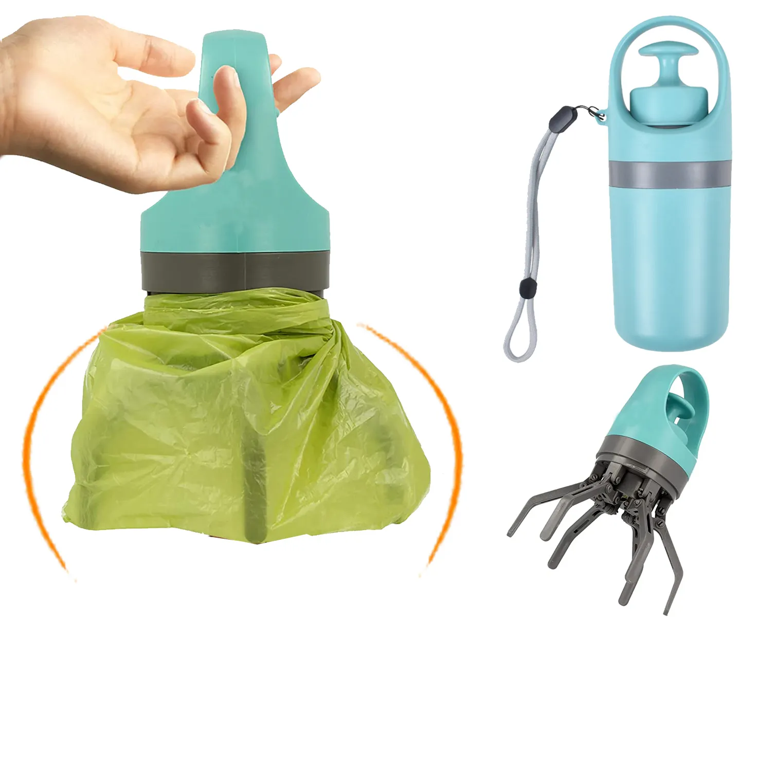 Portable Pet Waste Picker With Built In Water Bag Dispenser And ...