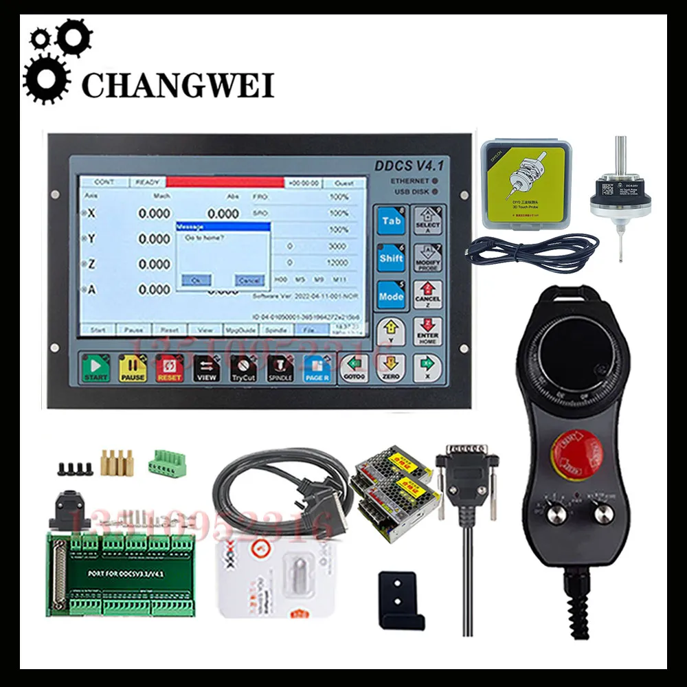 Ddcsv4.1 3/4 Axis CNC Offline Controller Kit with MPG, E-Stop for Engraving, Milling Machine ...