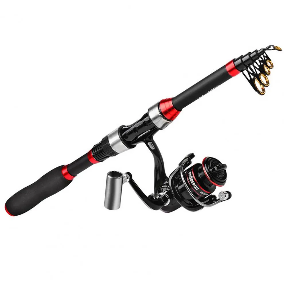 Fishing Rod Full Kits with Interchangeable Right/Left Spinning Wheel ...