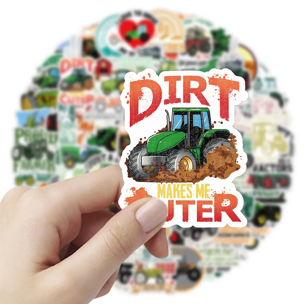 Waterproof Agricultural Tractor Stickers Set Out Of 50 For DIY Projects ...