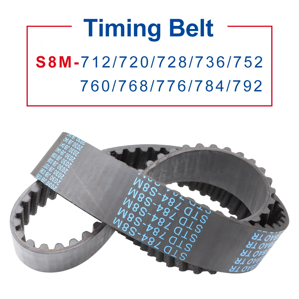 Timing Belt S8M 712/720/728/736/752/760/768/776/784/792Teeth Pitch 8.0 ...