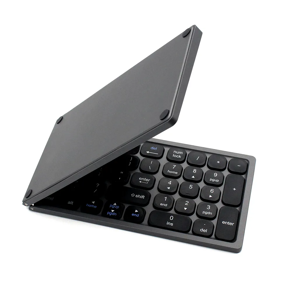 Foldable Bluetooth Keyboard With Number Pad: Portable, Dustproof Mini ...
