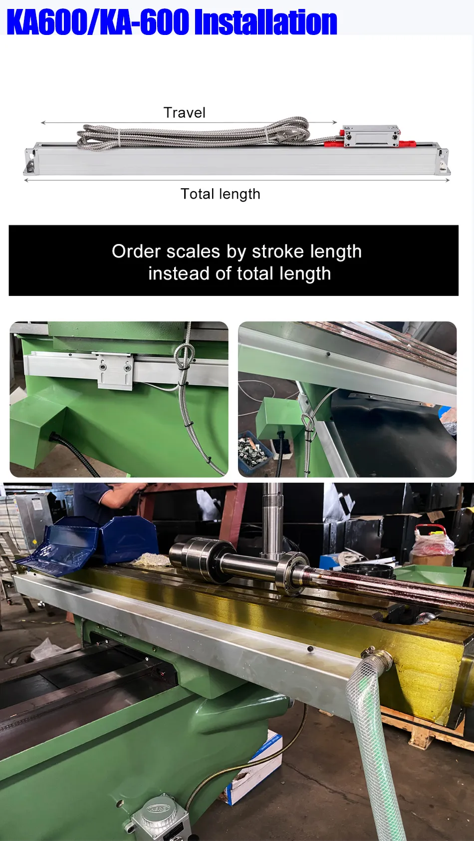 5V 5UKA600 KA-600 YHSINO Linear Encoder Optical Glass Scale Ruler for ...