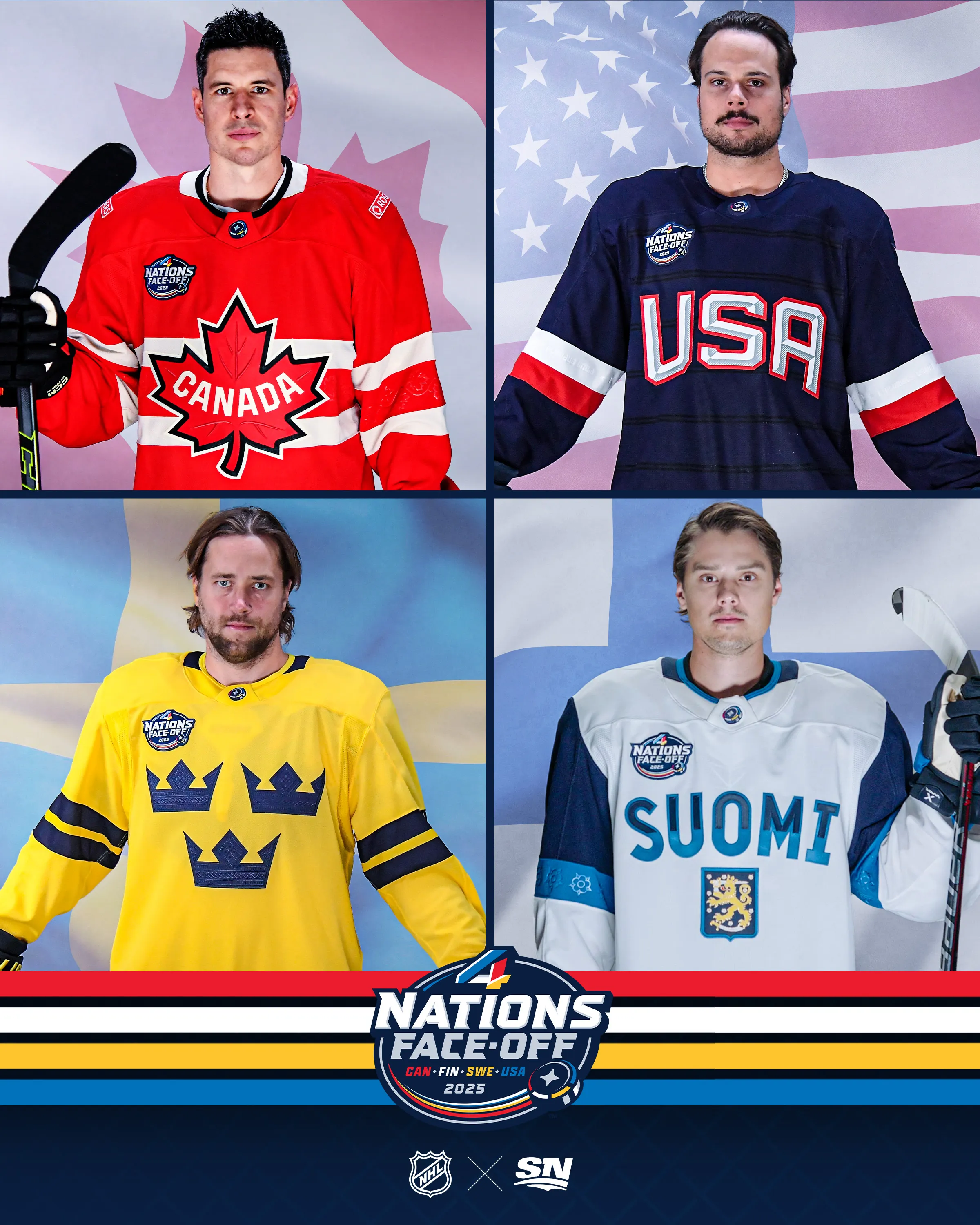 Finland Hockey Jersey 2025 Four Nations Face Off Aho Barkov Hintz Saros ...