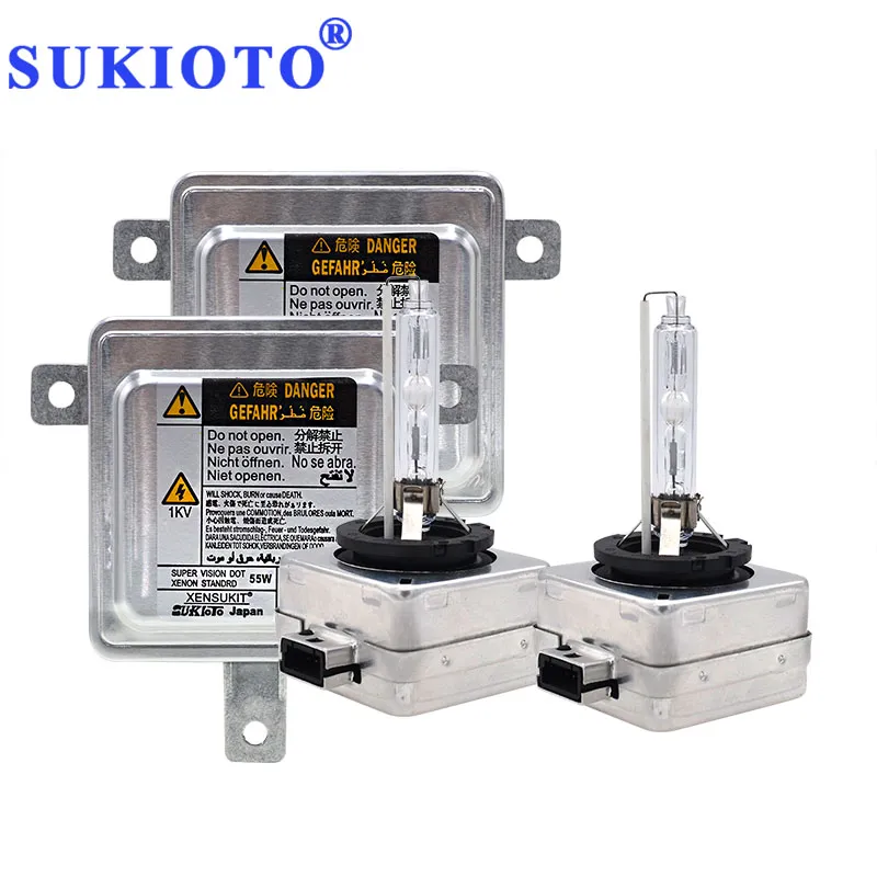 SUKIOTO Genuine Japan 55W D1S D3S D8S Car Headlight HID Ballast Kit for ...