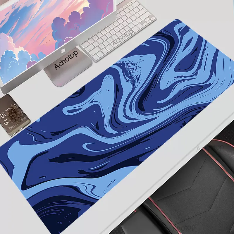 Mouse Pad Gaming Computer Mousepad Gamer Desk Mat Black Liquid Office ...