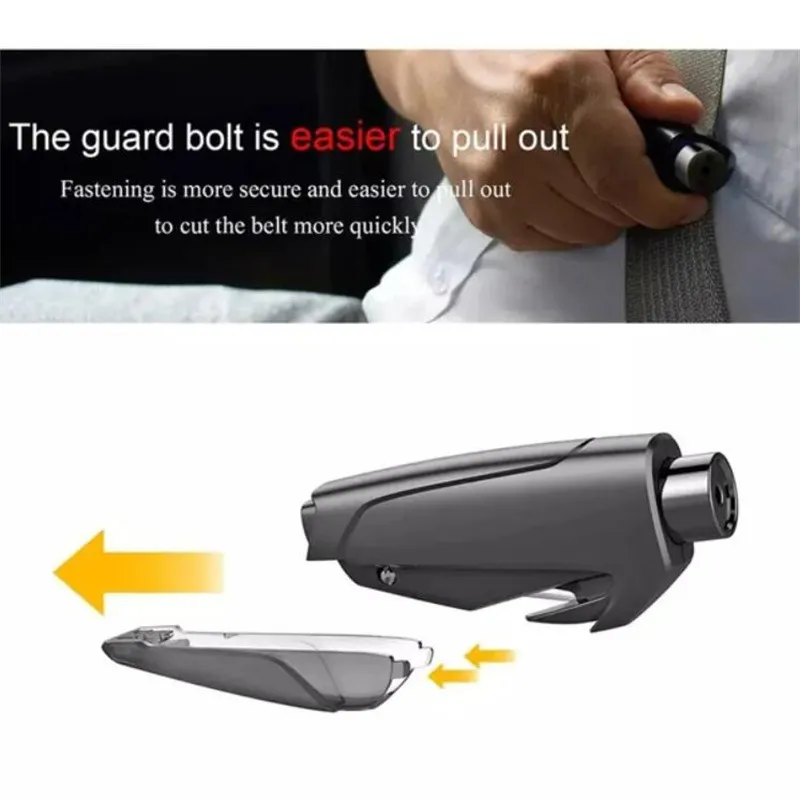 Portable Car Safety Hammer with Window Glass Breaker & Seat Belt Cutter ...