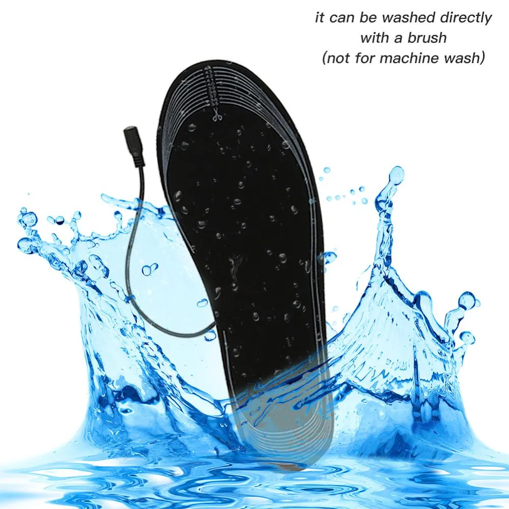 Washable USB Heated Shoe Insoles - Electric Foot Warmers for Winter ...