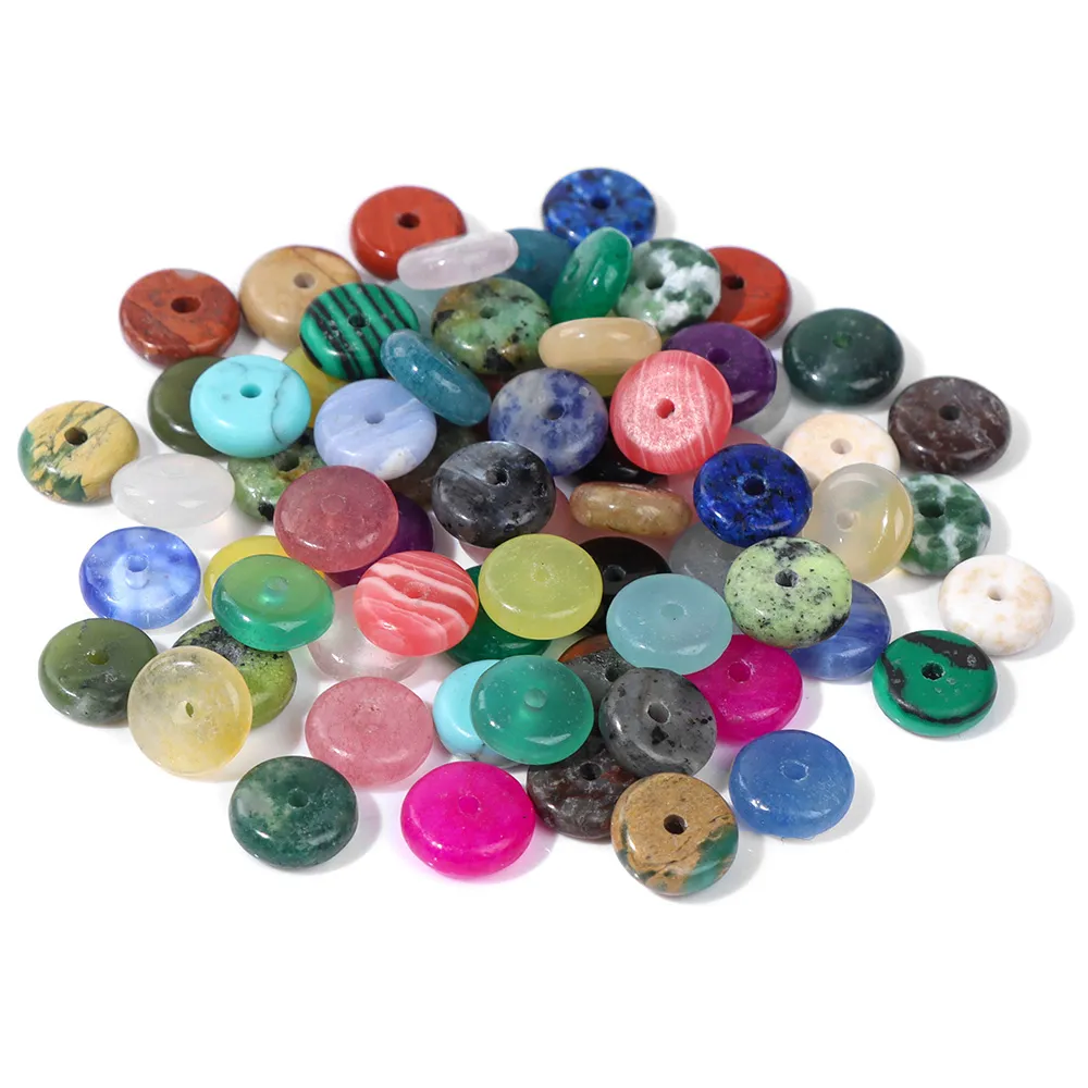 DHgate.com:Flat Spacer Stone Beads - Natural Agates Gems Crystal Slices ...