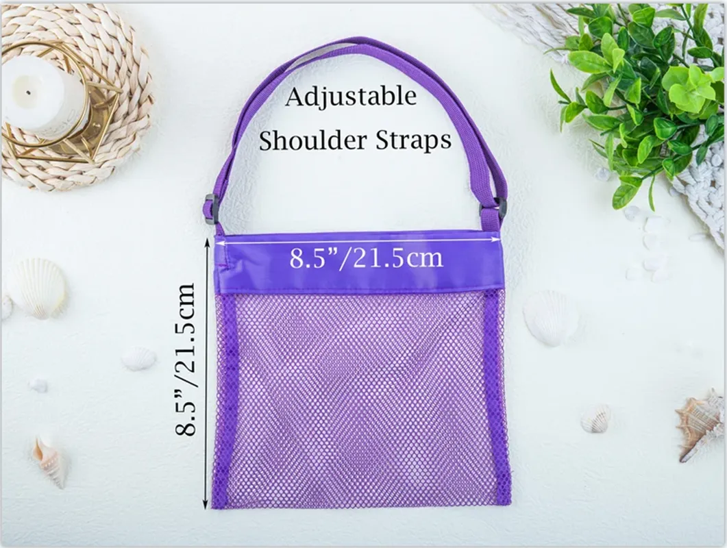 DHgate.com:Custom Mesh Beach Bags | Sandproof Seashell Collector Bag ...