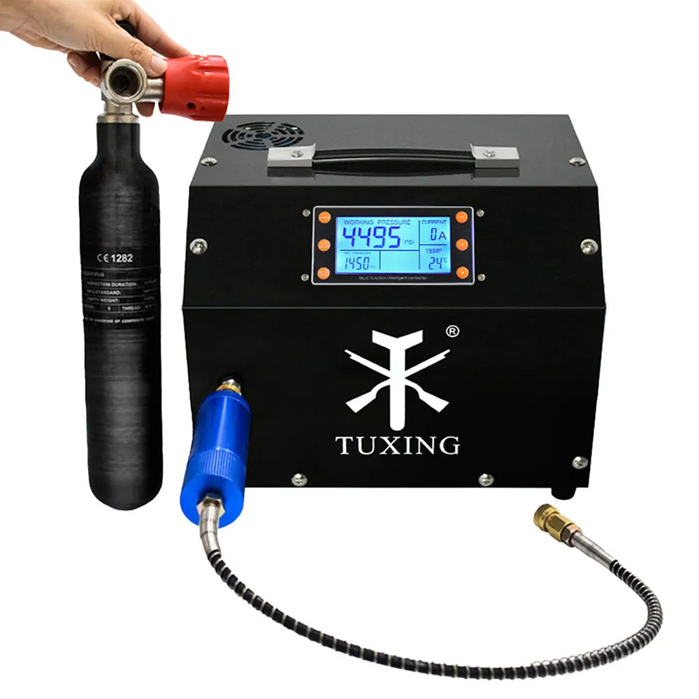 DHgate.com:TUXING 4500Psi 300Bar 12V PCP Air Compressor Digital Control ...