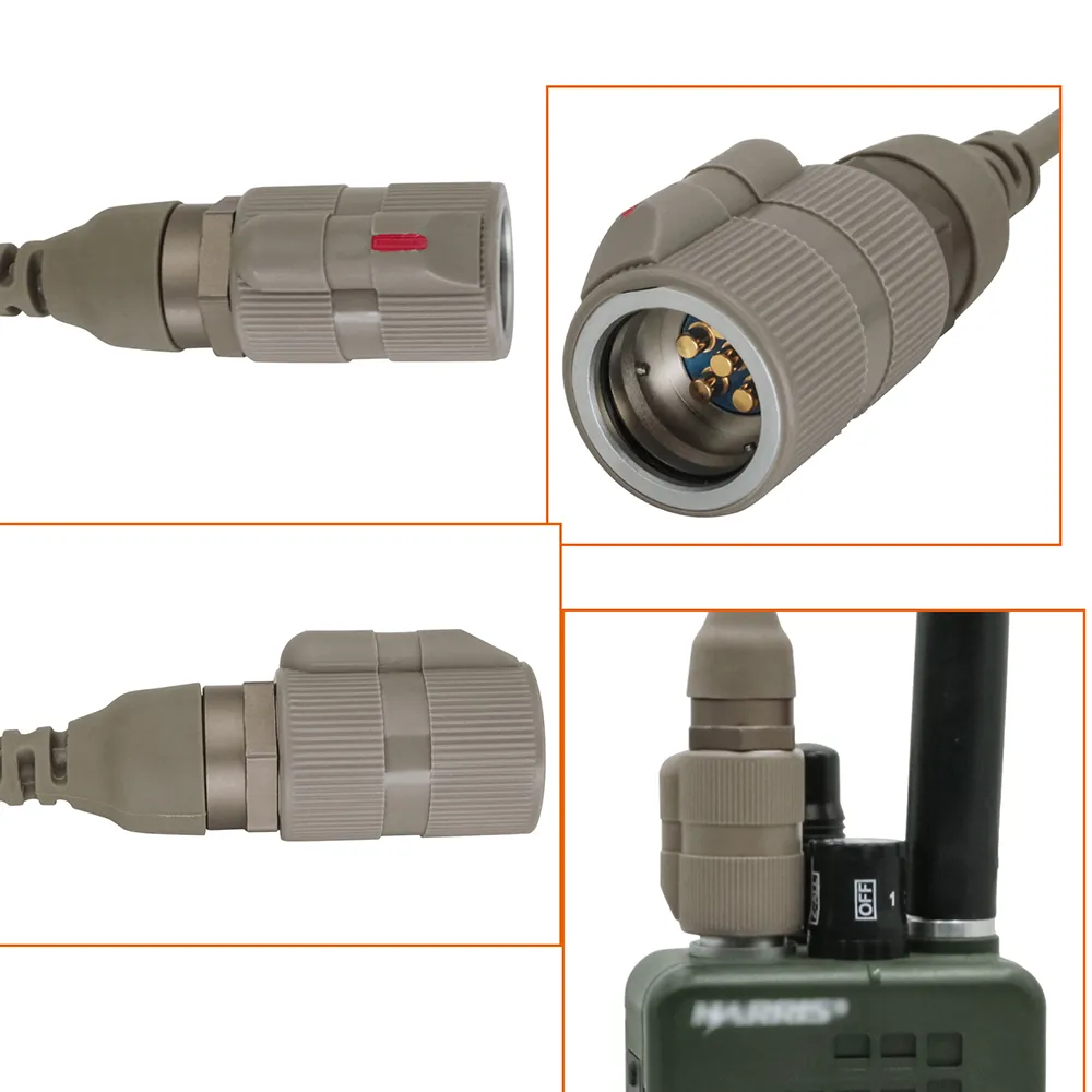 TS TAC SKY Tactical PTT Adapter 6 PIN V2 U94 PTT COMPATIBLE PRC 148 152 ...